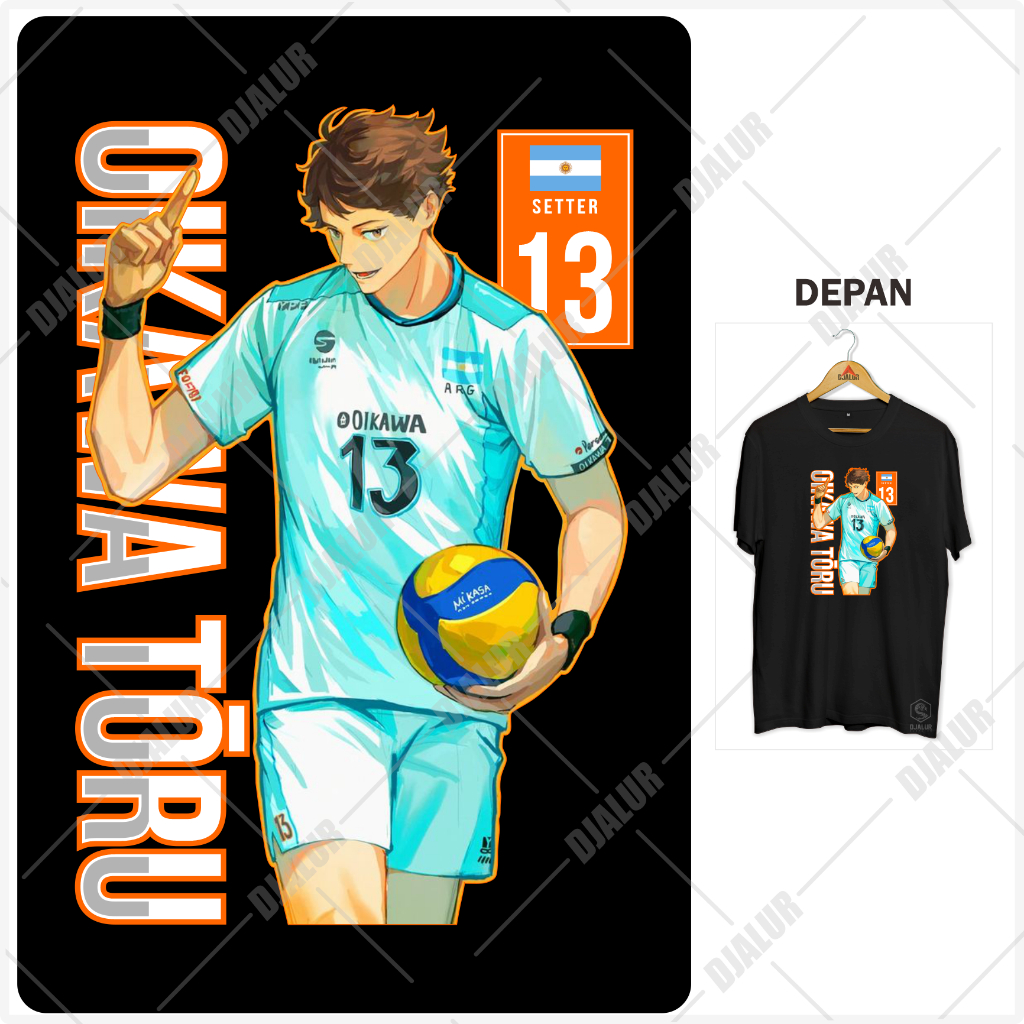 Jual Kaos Oikawa Toru Haikyu Kaos Anime Japan Premium Cotton Combed 30s ...