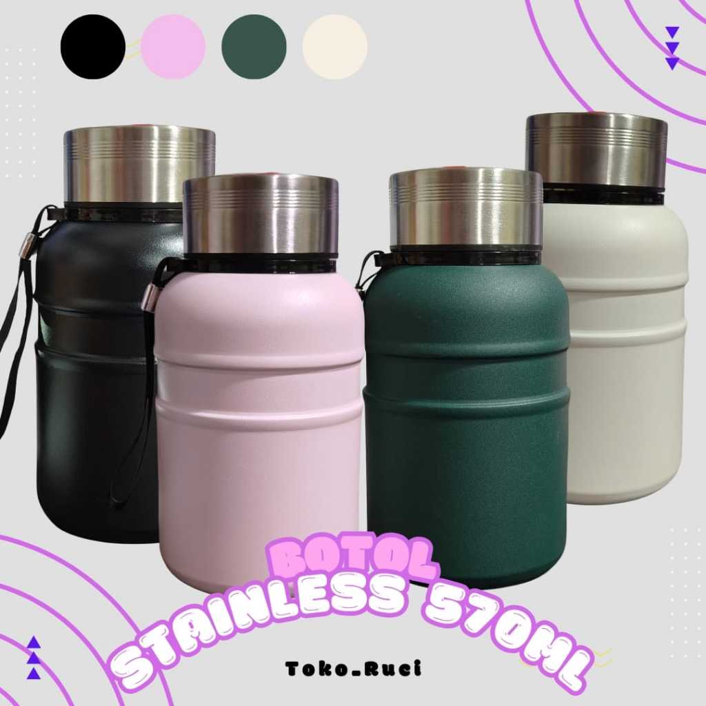 Jual Botol Minum Stainless Steel SUS 316 Ukuran 570ML + Tali Hot and Cold Toko Rici Botol 8200 ...