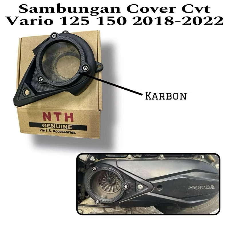Jual COVER CVT VARIO 125 150 SAMBUNGAN COVER CVT KARBON VARIO ALL NEW ...