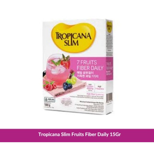 Jual Tropicana Slim 7 Fruits Fiber Daily Drink with Collagen - Minuman Diet Tinggi Serat dengan ...
