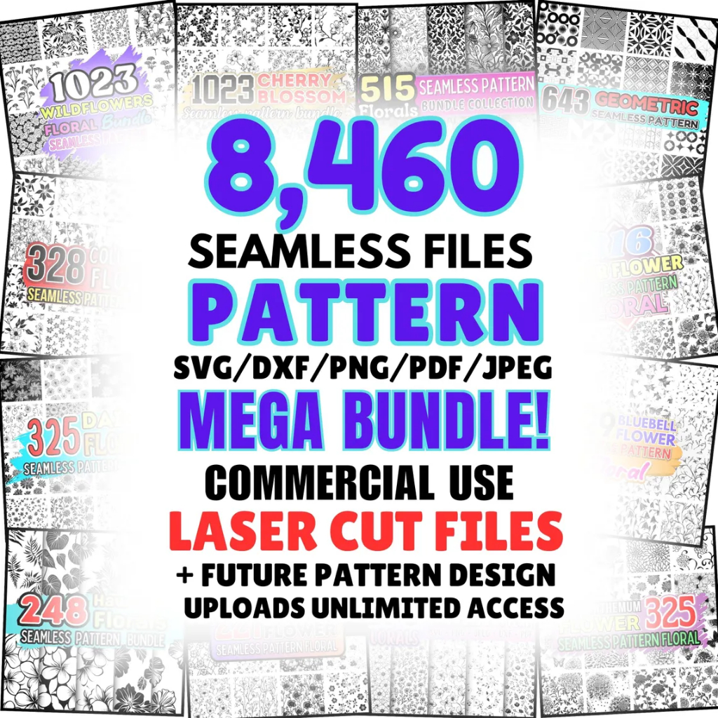 Jual 8460 Patterns Seamless Laser Cut CNC Pattern Motif Pola Files ...
