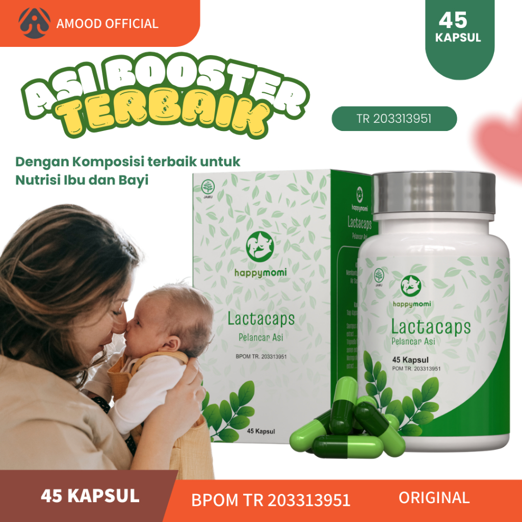 Jual LACTACAPS ASI BOOSTER 45 KAPSUL PELANCAR ASI BPOM FENUGREEK FREE ...