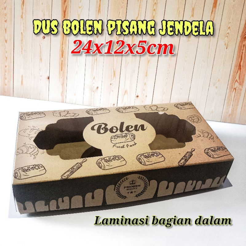 Jual dus kemasan bolen pisang bolen keju kotak bolen 24x12x5 isi 25pcs ...