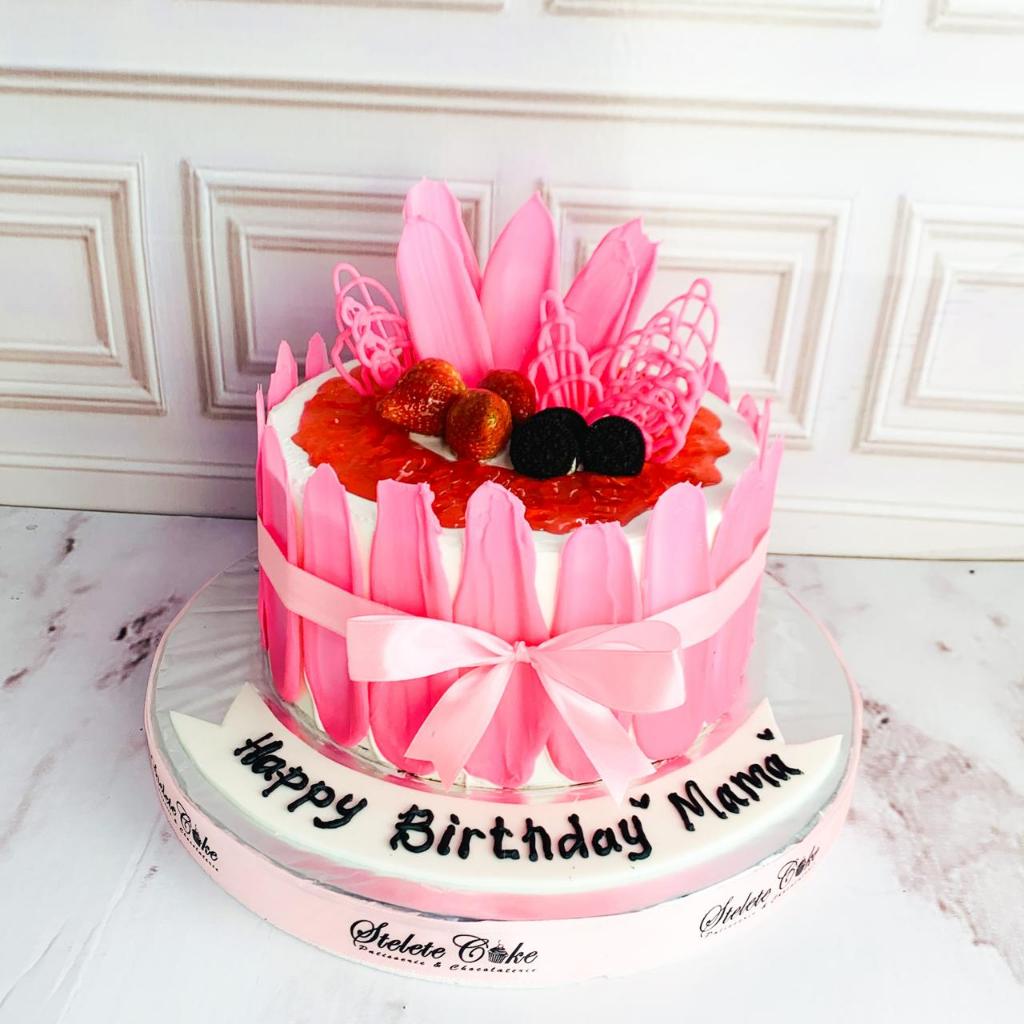 Jual Kue Ulang Tahun/Birthday cake/Kue Ultah Tema Pink/Kue Birthday Jakarta/Kue Pink Classic ...