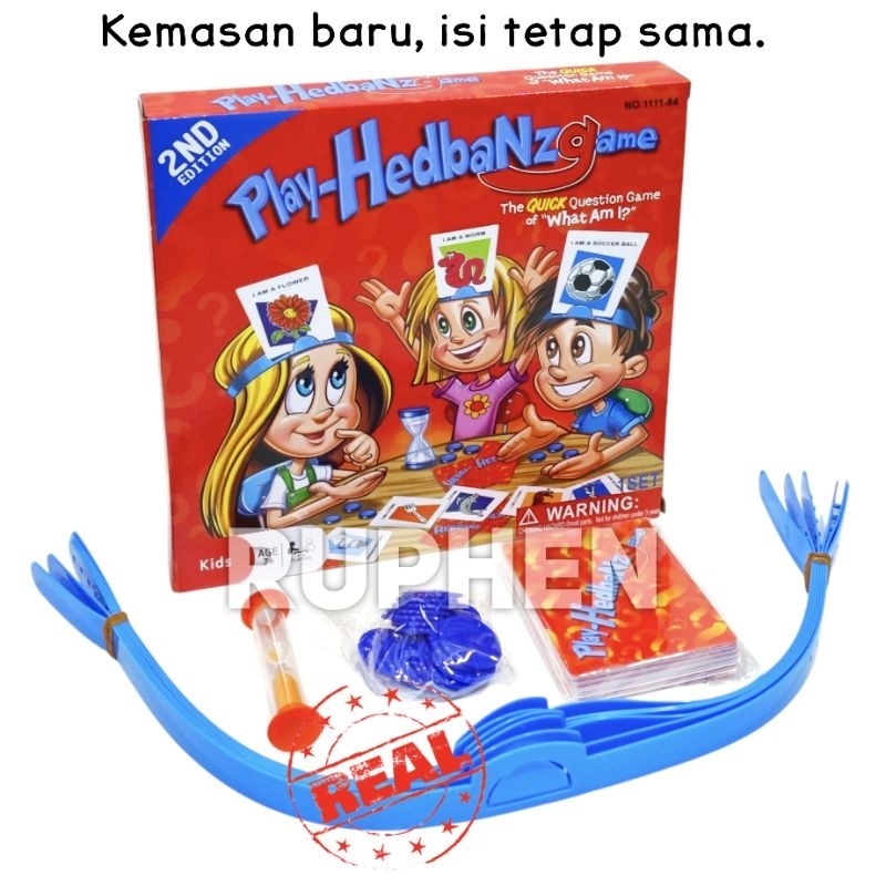 Jual Hedbanz Guess What Am I Family Game Kids Mainan Tebak Kata ...