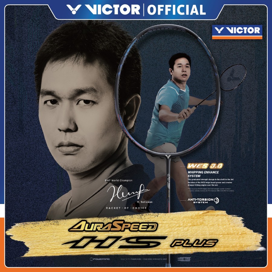 Jual Raket Badminton Victor Auraspeed Ars HS Plus Hypersonic Hendra Setiawan | Shopee Indonesia
