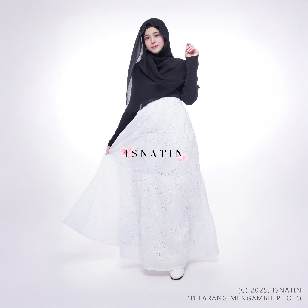 Jual ISNATIN - JASMINE SKIRT ROK KATUN KOREAN SKIRT PREMIUM / KATBOL ...