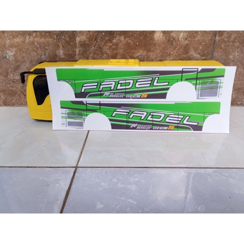 Jual Stiker LIVERY miniatur bus plastik trans jakarta sudah di cutting ...