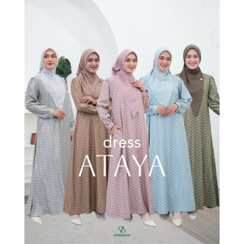 Jual MAGHFIRAH ATAYA DRESS ORIGINAL by Greenism | Shopee Indonesia