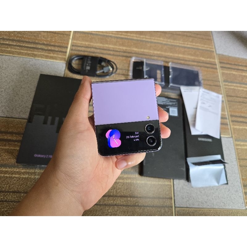 Jual Samsung Z Flip 4 5G 8/256 Bora Purple Mulus Fullset Resmi SEIN | Shopee Indonesia