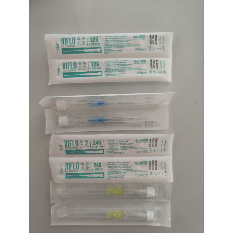 Jual Inflo I.V. Cateter Onemed / Abocath Inflo 18G, 20G, 22G 24G, 26g ...