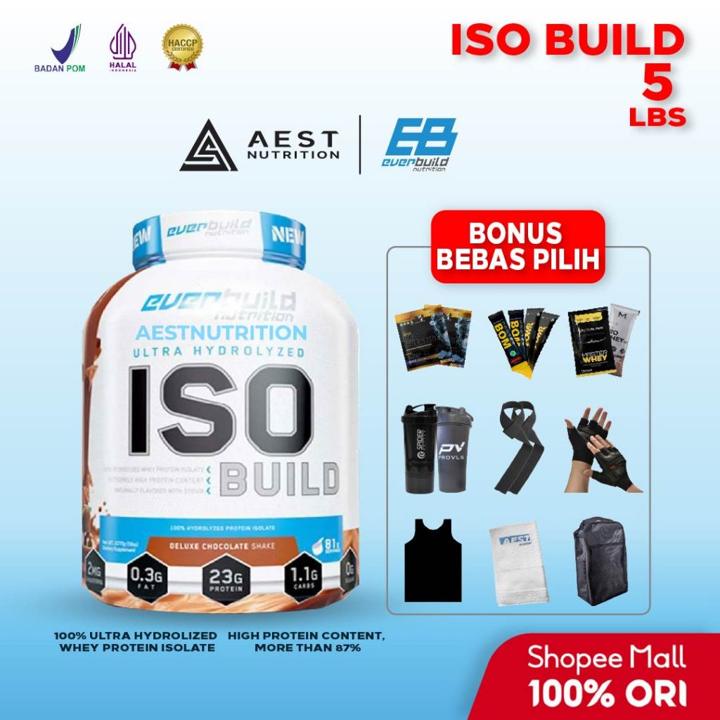 Jual Everbuild Nutrition Iso Build 5 lbs Ultra Hydrolyzed Isolate Whey ...