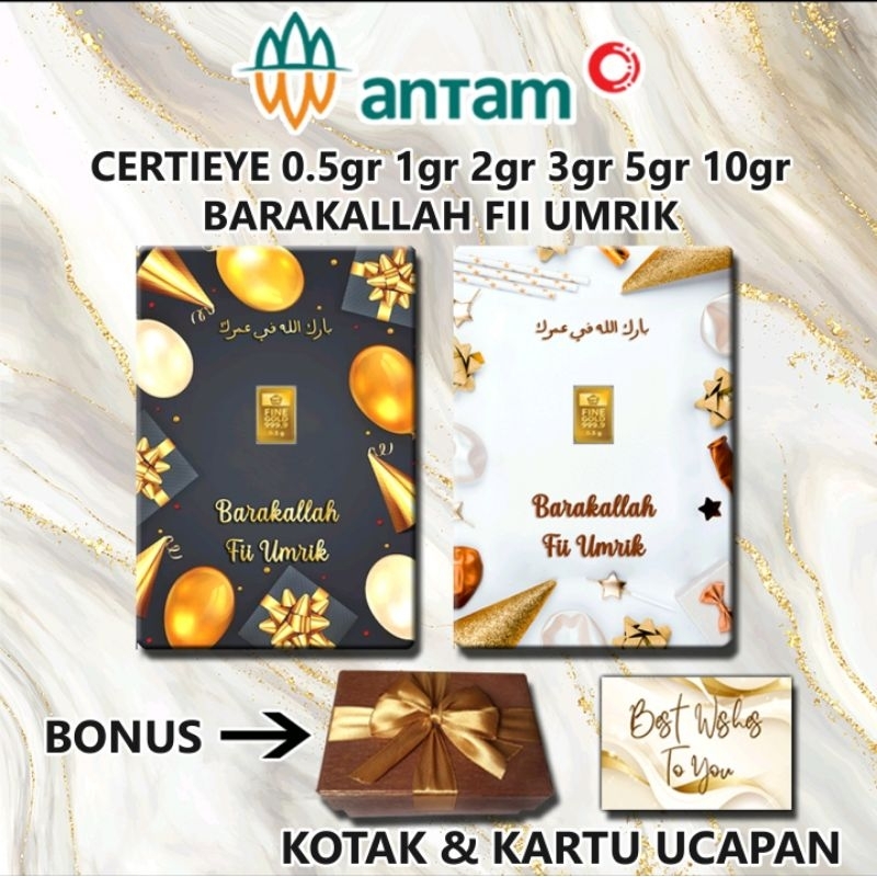 Jual Logam Mulia Emas ANTAM Barakallah Fii Umrik Gift Series Custom ...