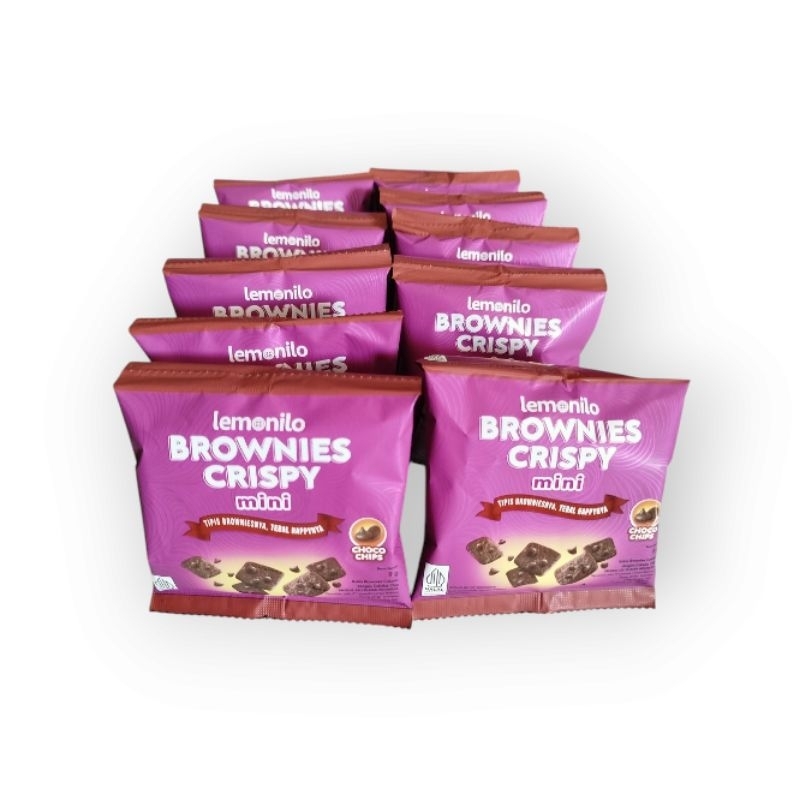 Jual lemonilo brownies crispy toping choco chips satu renceng isi 10pcs ...
