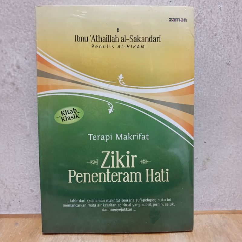 Jual Terapi Makrifat Zikir Penenteram Hati | Ibnu 'Athaillah Al ...