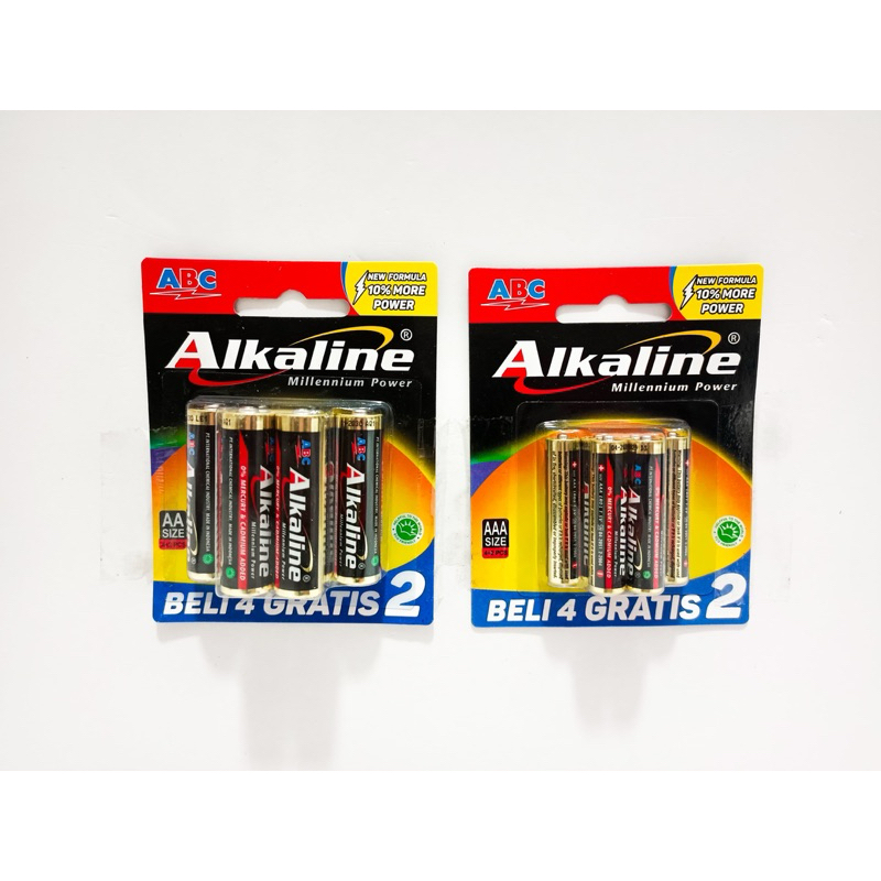 Jual Batu Baterai ABC Alkaline AA / AAA isi 6 Beli 4 Gratis 2 (4+2 ...