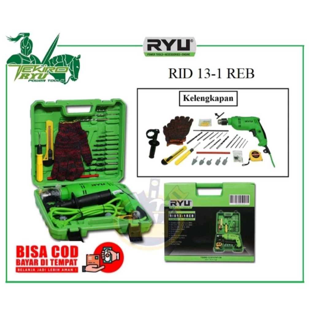 Jual MESIN BOR SET KOPER BOR RYU IMPACT DRILL BOR LISTRIK ORIGINAL RYU ...