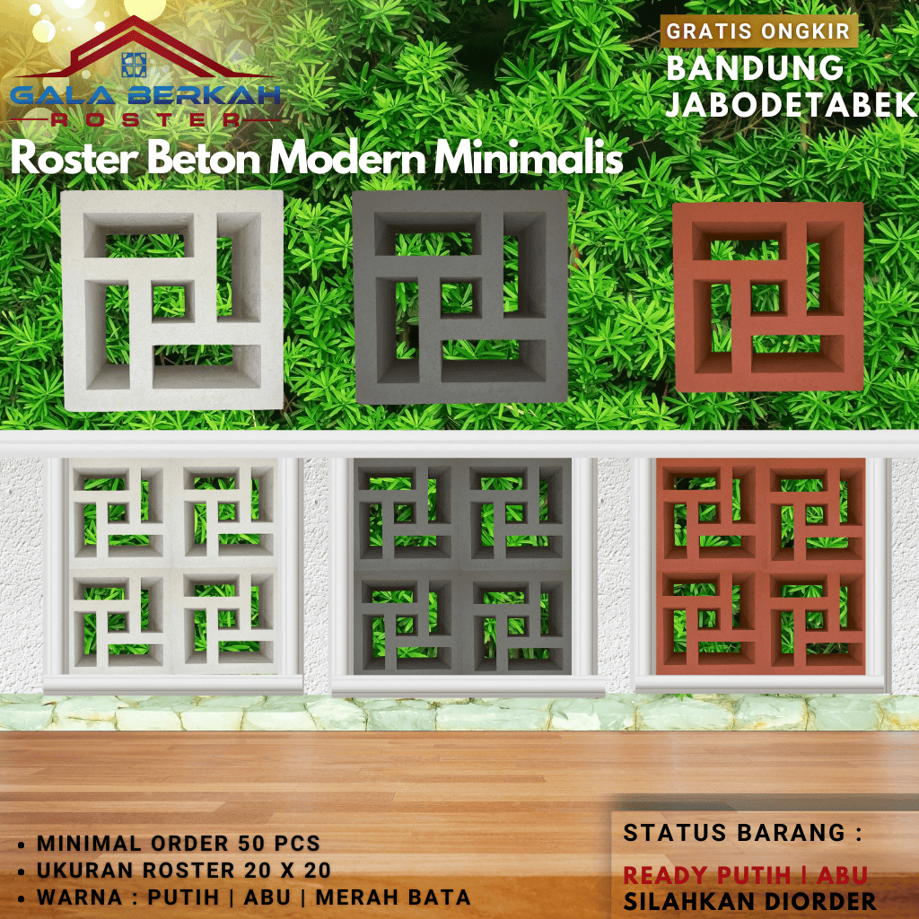 Jual ROSTER BETON MINIMALIS, Loster Beton Minimalis, Lubang Angin ...