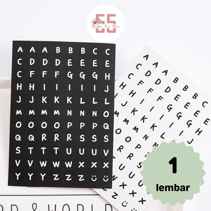 Jual Sticker Aesthetic Dekorasi Jurnal Scrapbook Motif Huruf Angka ...