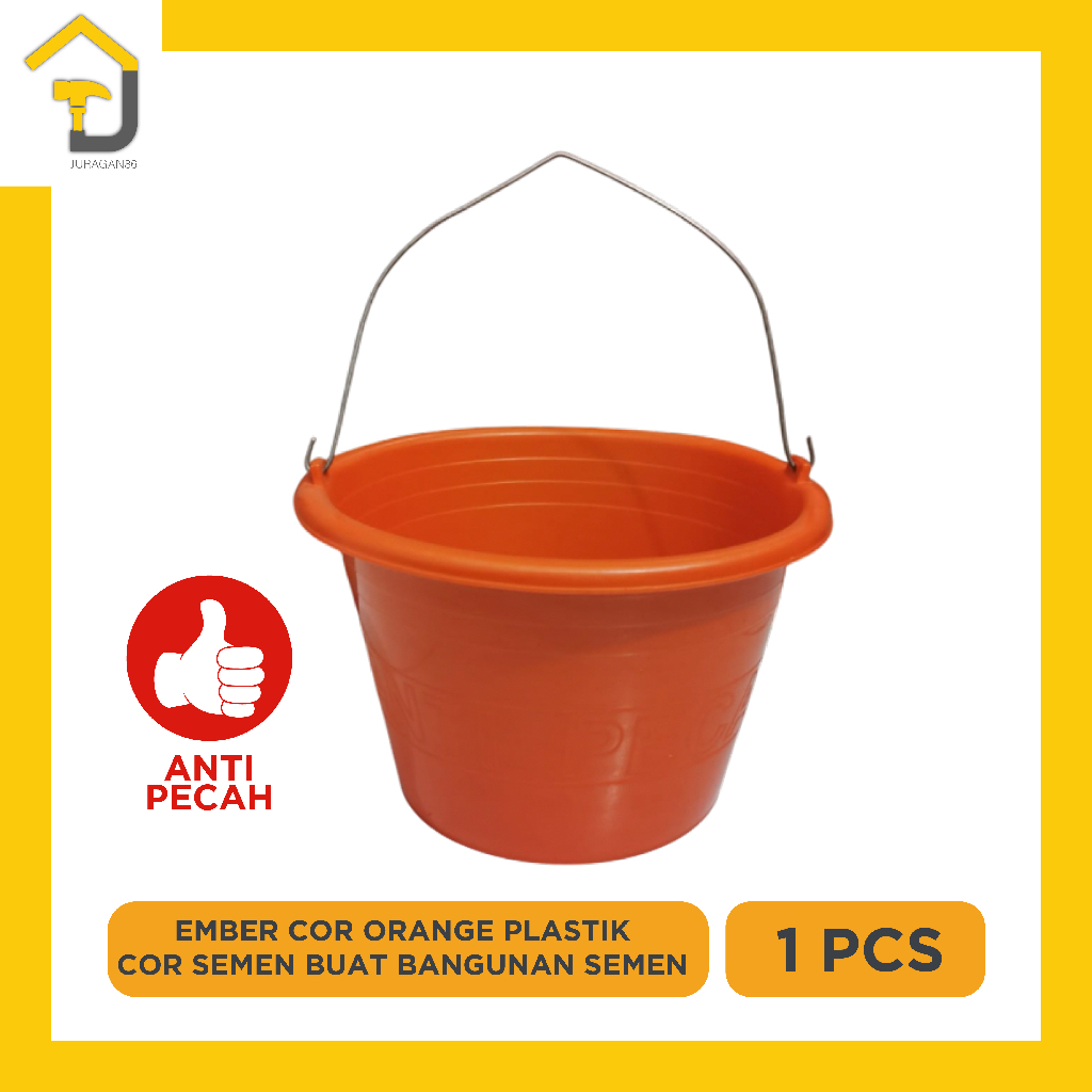 Jual EMBER COR OREN /ORANGE PLASTIK ANTI PECAH/ EMBER COR SEMEN BUAT ...