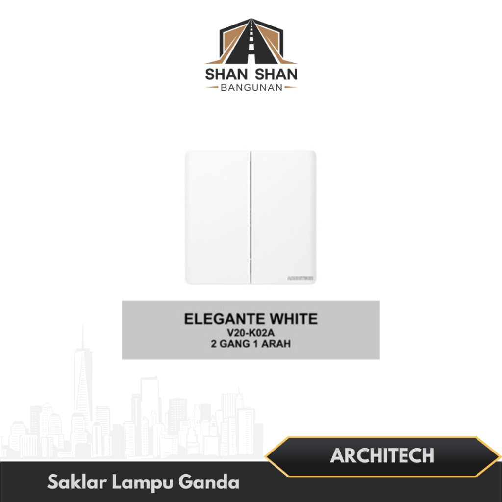 Jual ARCHITECH SAKLAR LISTRIK / SAKELAR LAMPU ARCHITECH ELEGANTE V20 ...