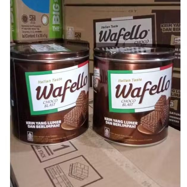 Jual ROMA WAFELLO KALENG 234 GRAM / WAFER COKLAT CARAMEL KUE LEBARAN ...