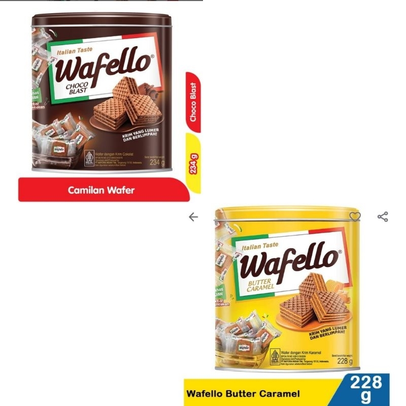 Jual Wafer Wafello Kaleng Coklat dan Karamel | Shopee Indonesia