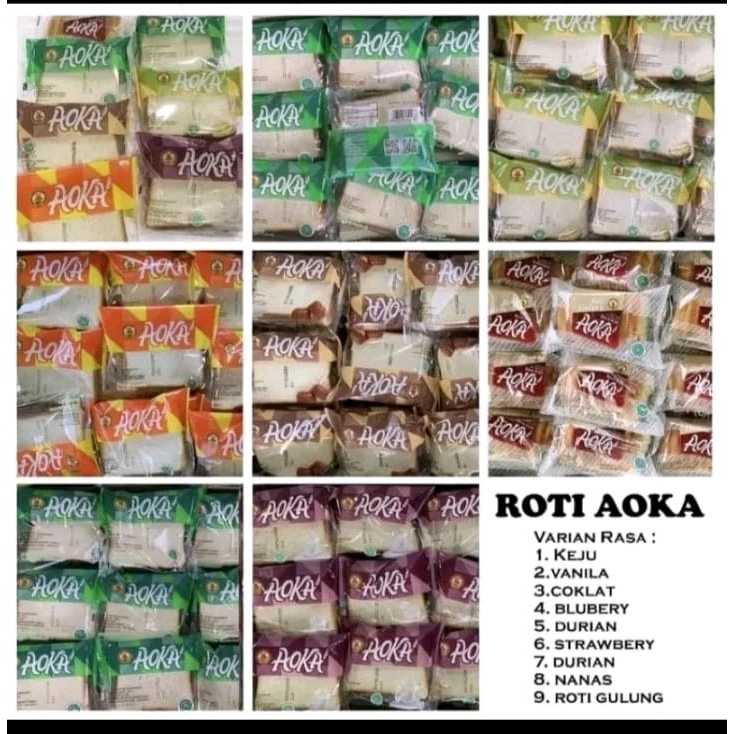 Jual paket 1 dus isi 60pc roti aoka panggang mix rasa | Shopee Indonesia