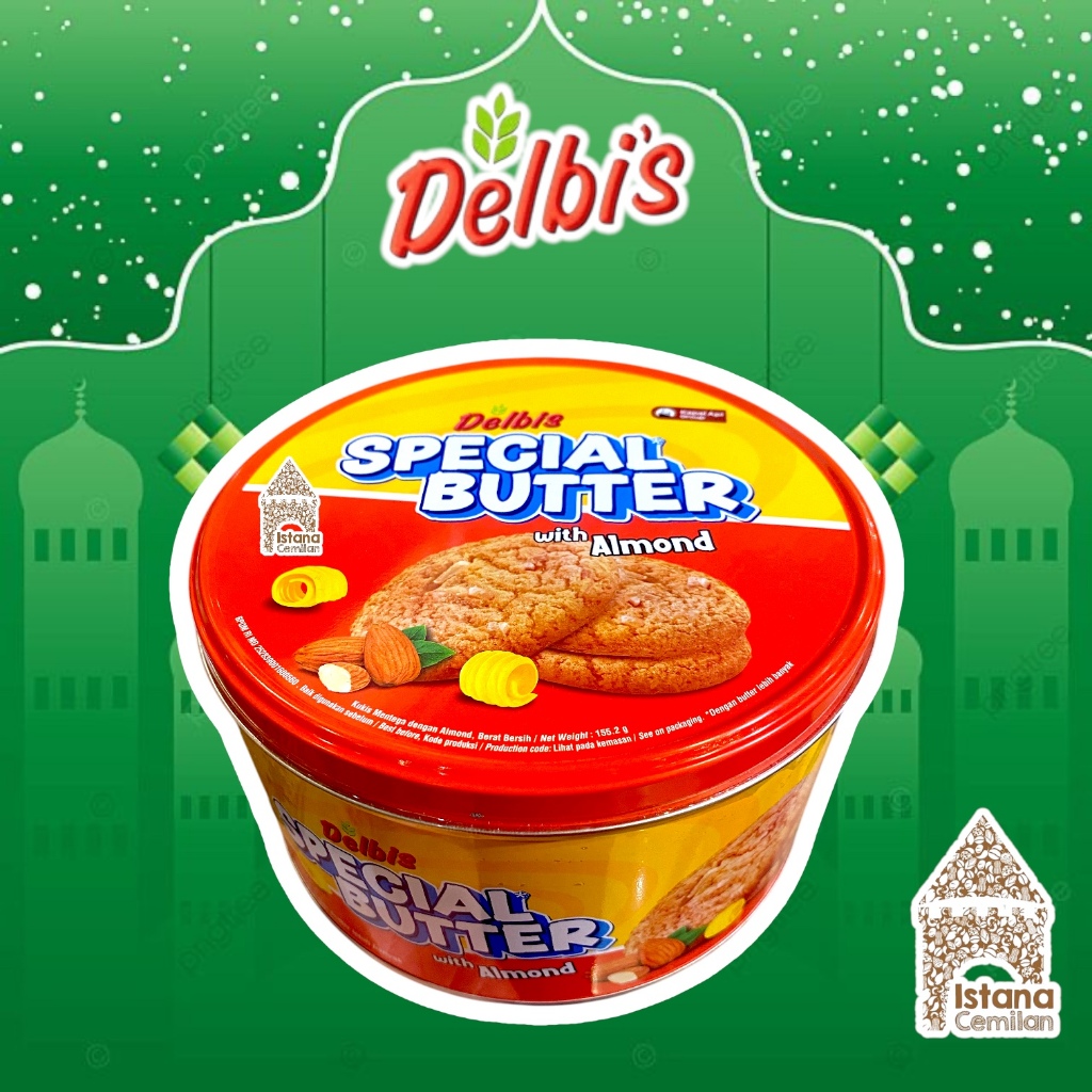 Jual Delbi's Special Butter With Almond 155,2 Gram Kue Kaleng Hampers ...