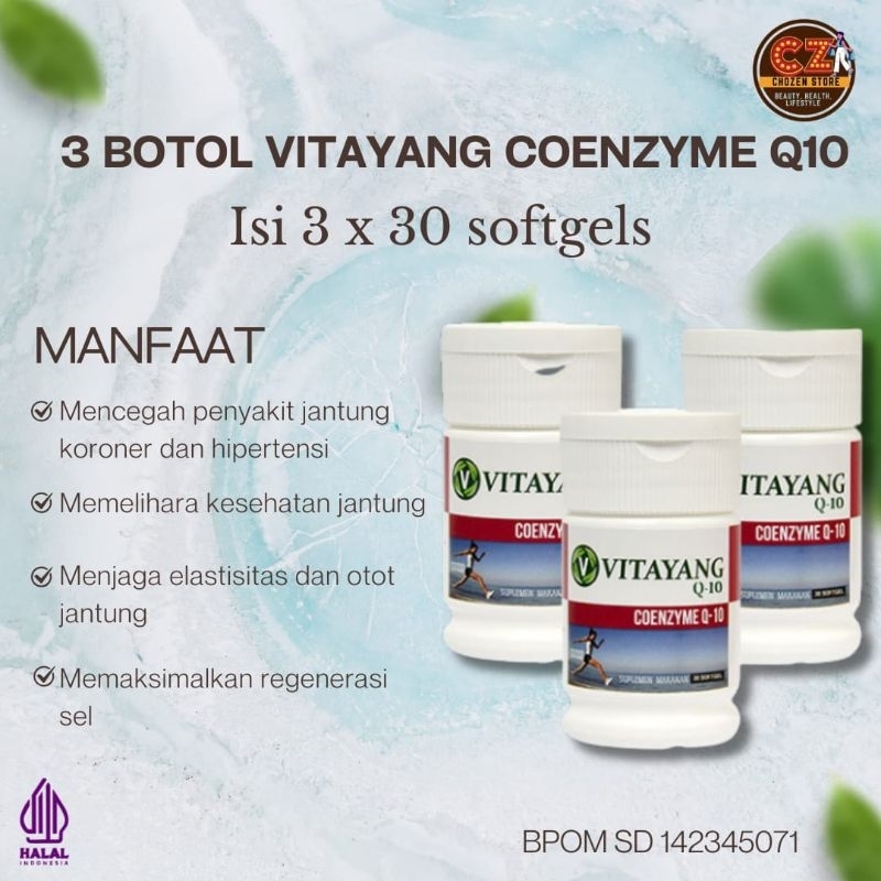 Jual Vitayang Coenzyme Q10, Suplemen Kesehatan Jantung, Suplemen ...