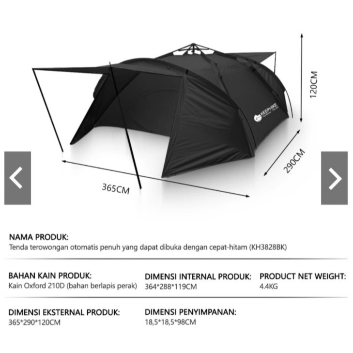 Jual Alas tenda keephike tenda terowongan otomatis penuh / footprint ...