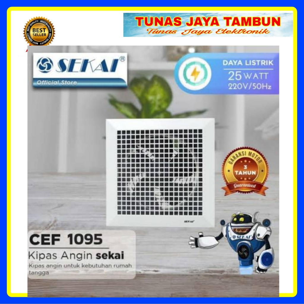 Jual CEILING EXHAUST FAN SEKAI CEF 1095 / EXHAUST FAN PLAFON SEKAI 10 ...