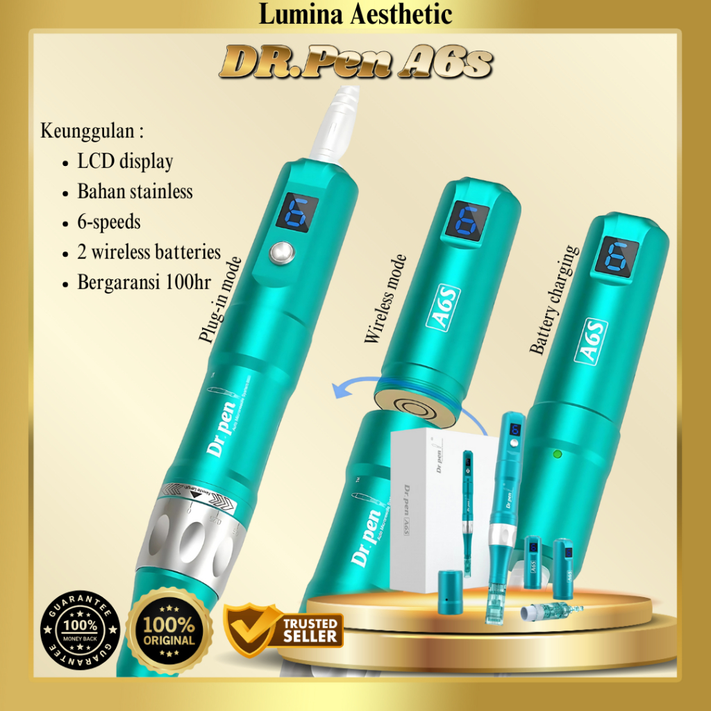 Jual New series DERMAPEN-Dr.pen LCD A6S A6 M7 wireless microneedling ...