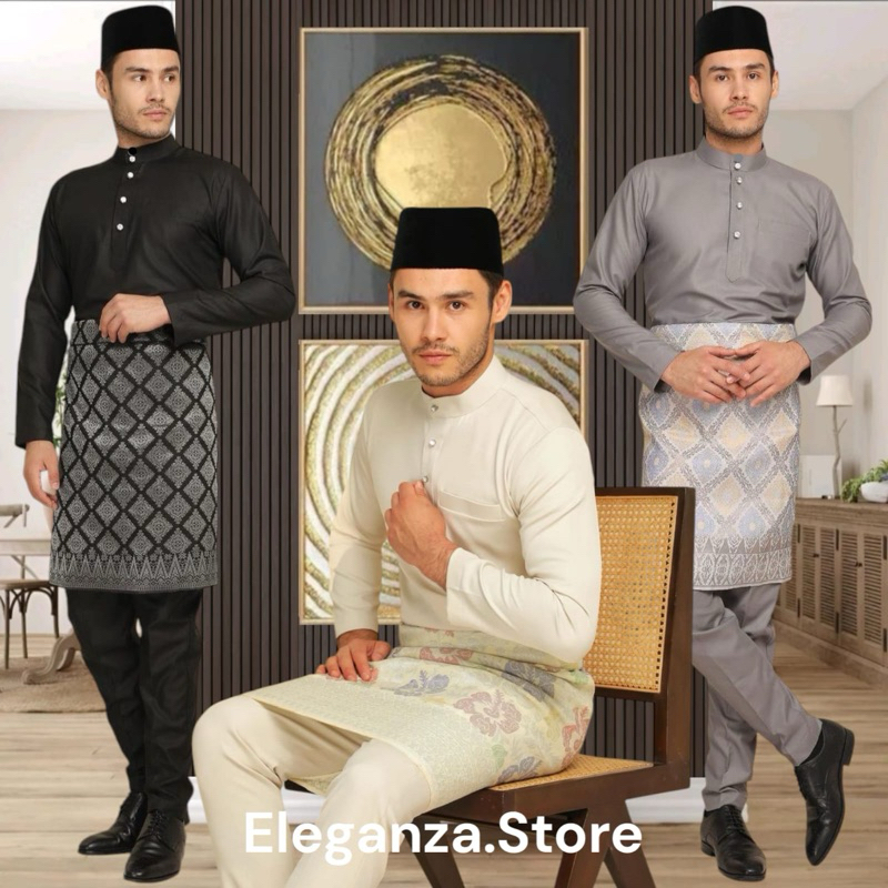 Jual Set Baju Celana Teluk Belanga Pria Melayu Cekak Musang Kurung ...