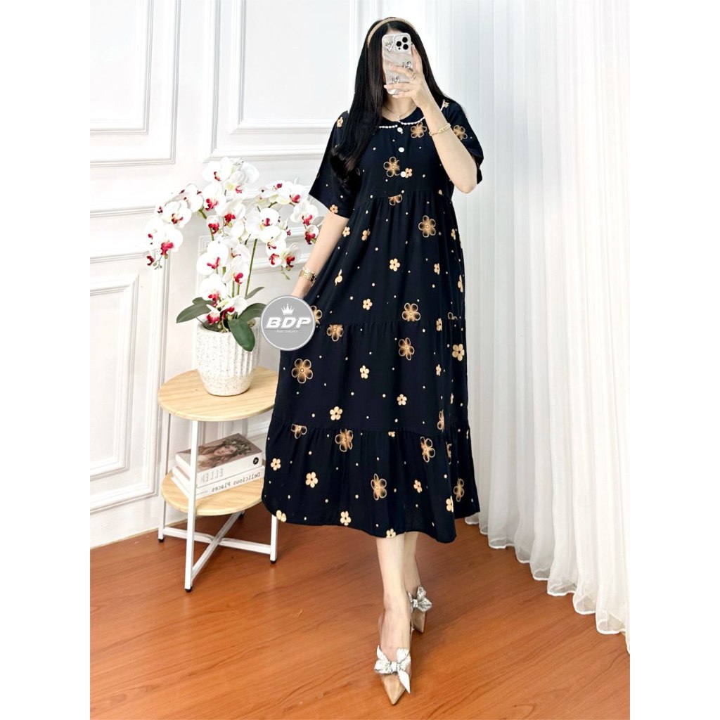 Jual Dianputri - Daster wanita Panjang Rayon Grade A Busui Resleting Depan | Daster chibi ...