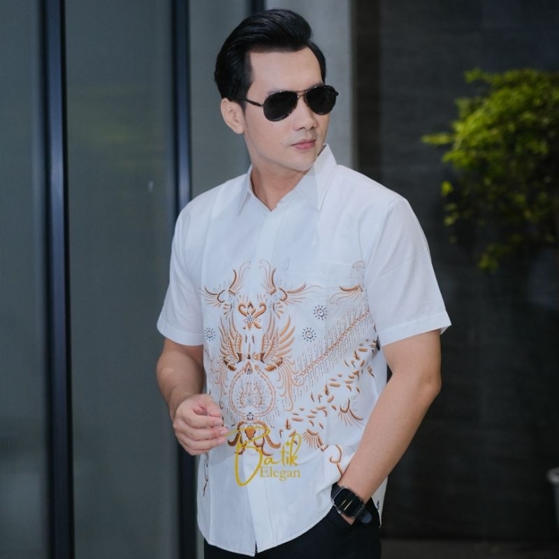 Jual Batik Elegan Motif MUTIARA PUTIH Batik Pria Lengan Panjang Kemeja ...