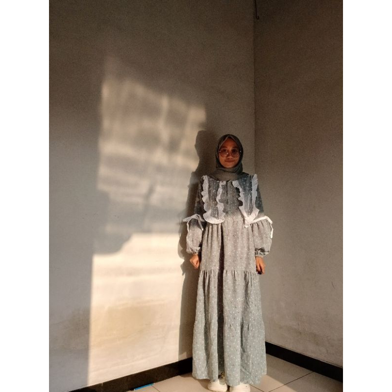Jual (BARU) Gamis Korean Look Kerah Sailor | Shopee Indonesia