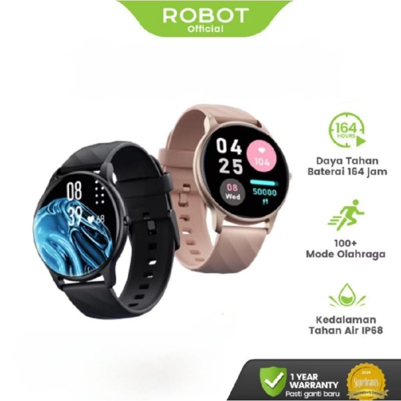 Jual ROBOT SMART WATCH GT1 / FIT 1 WATERPROOF IP68 ORIGINAL GARANSI 1 ...