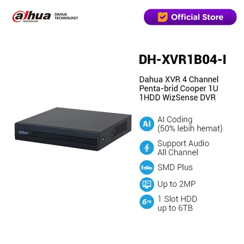 Jual Dahua XVR 4 Channel DH-XVR1B04-I | Shopee Indonesia