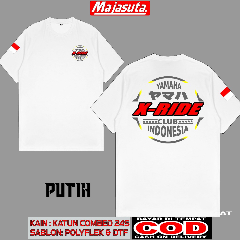 Jual KAOS YAMAHA X-RIDE CLUB M4 INDONESIA BAHAN KATUN COMBED 24S TEBAL SABLON DTF | Shopee Indonesia