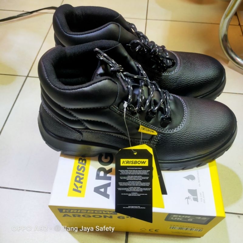 Jual SEPATU SAFETY KRISBOW ARGON 6" INCH ORIGINAL | Shopee Indonesia