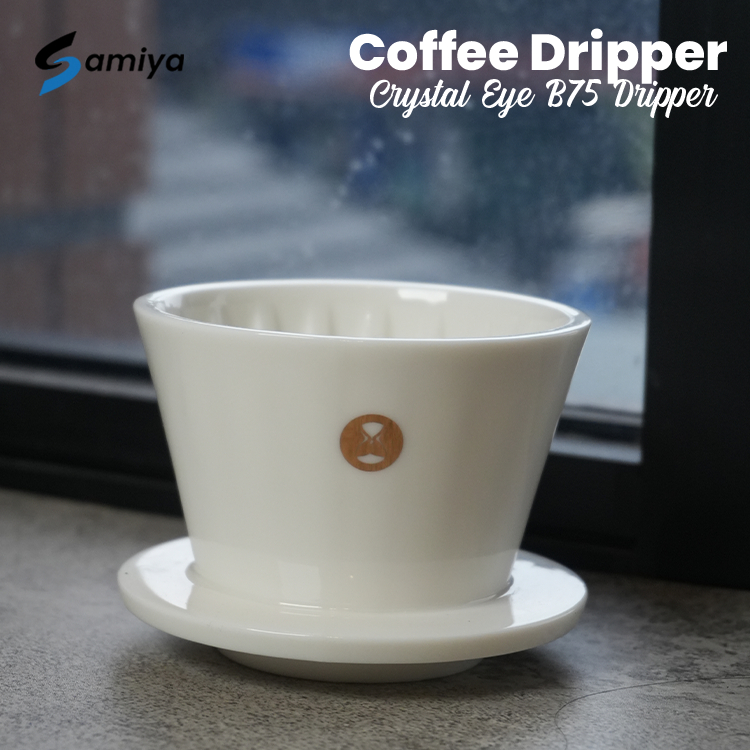 Jual Timemore ceramic B75 dripper white free wave coffee paper filter ...