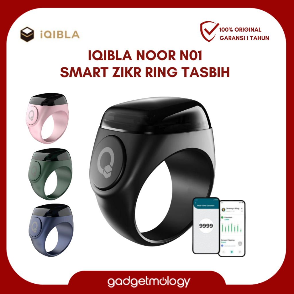 Jual iQibla Zikr Ring NOOR N01 Smart Tasbih Digital Cincin Zikir ...