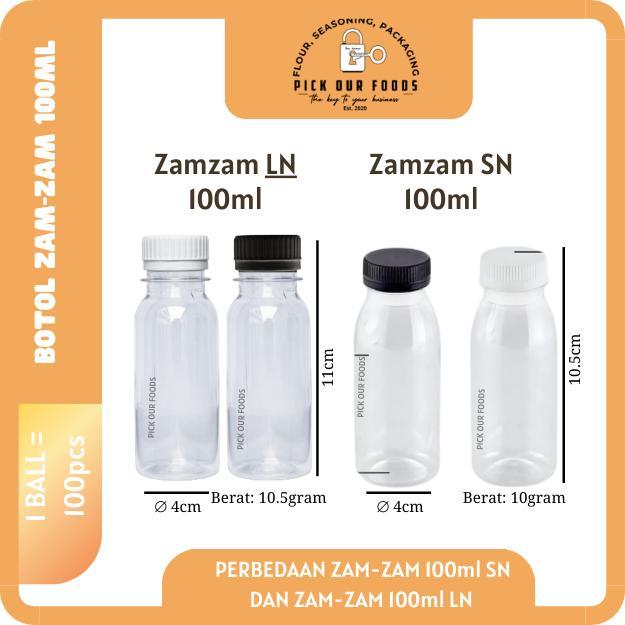Jual Botol Zam Zam 100 - 120 ml / Botol Plastik Saos / Botol Obat ...