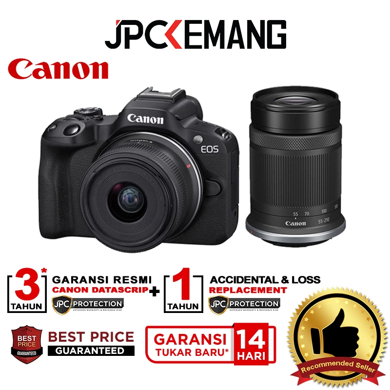 Jual Canon EOS R50 kit 18-45mm + 55-210mm Mirrorless Camera EOS R 50 ...