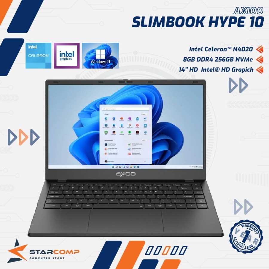 Jual AXIOO SlimBook Hype 10 N4020 8GB 256GB 14" FHD | Shopee Indonesia