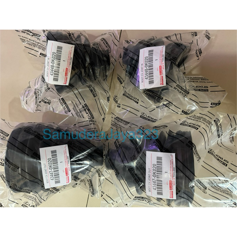 Jual BOOT AS RODA KARET CV JOINT HILUX FORTUNER 1SET 4PC IN OUT 43447 ...