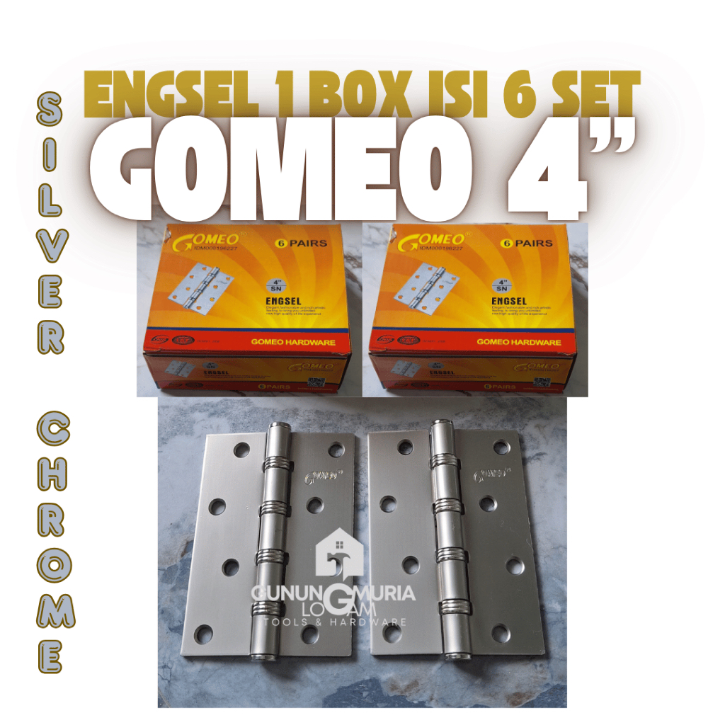 Jual 1 BOX isi 6 SET/6 Pasang (12 Biji) Engsel Pintu Rumah Engsel ...