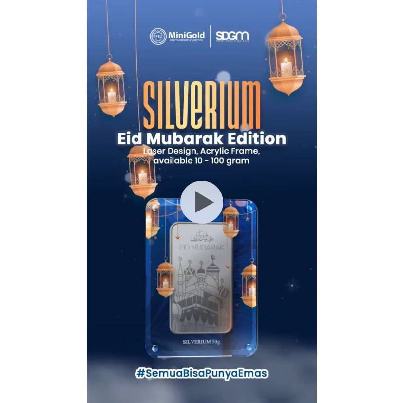 Jual MiniGold x Silverium Eid Mubarak Edition 20 - 100 Gram | Shopee ...