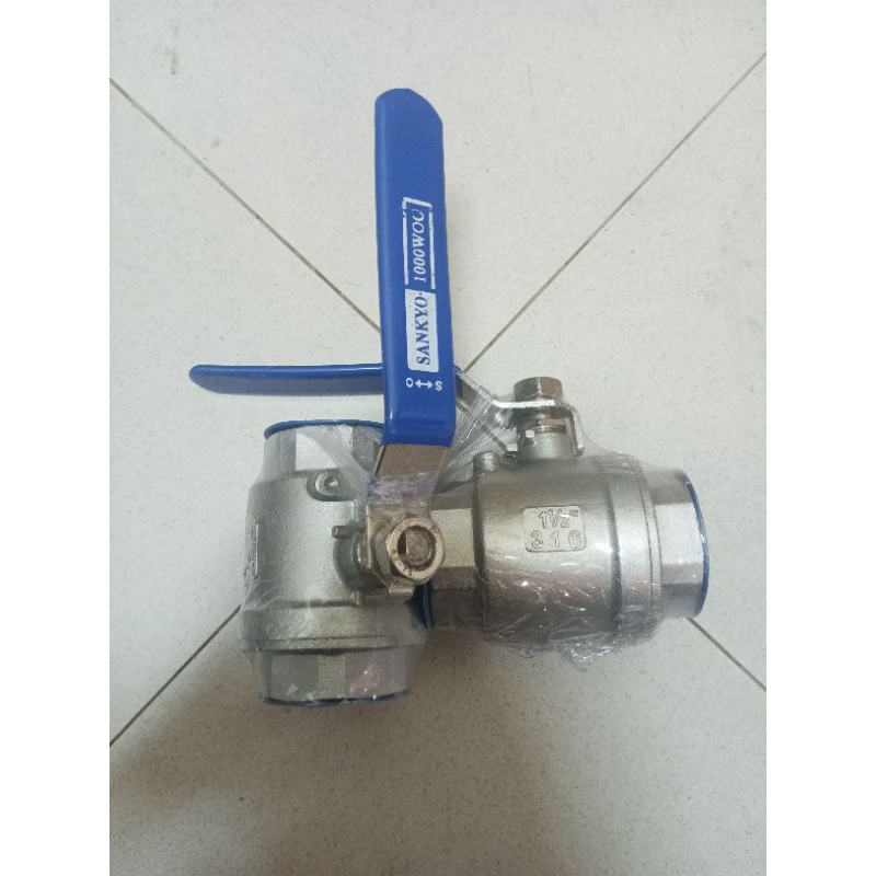 Jual Ball Valve / Stop Kran Stainless Steel 316 Sankyo 1000WOG Type 2PC 1" inch | Shopee Indonesia